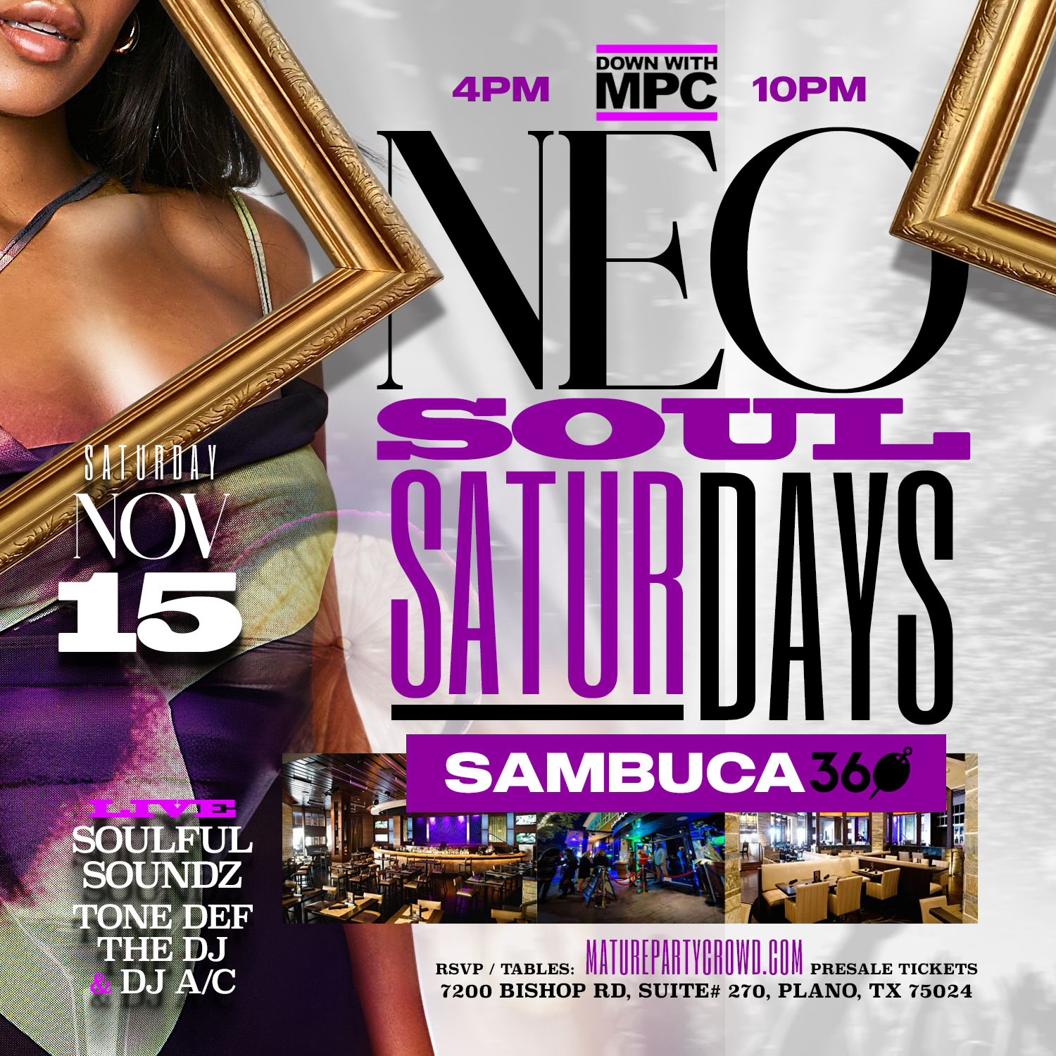 Neo Soul SATURDAYS feat SOULFUL SOUNDZ LIVE @ Sambuca 360 | Event Details | Mature Party Crowd